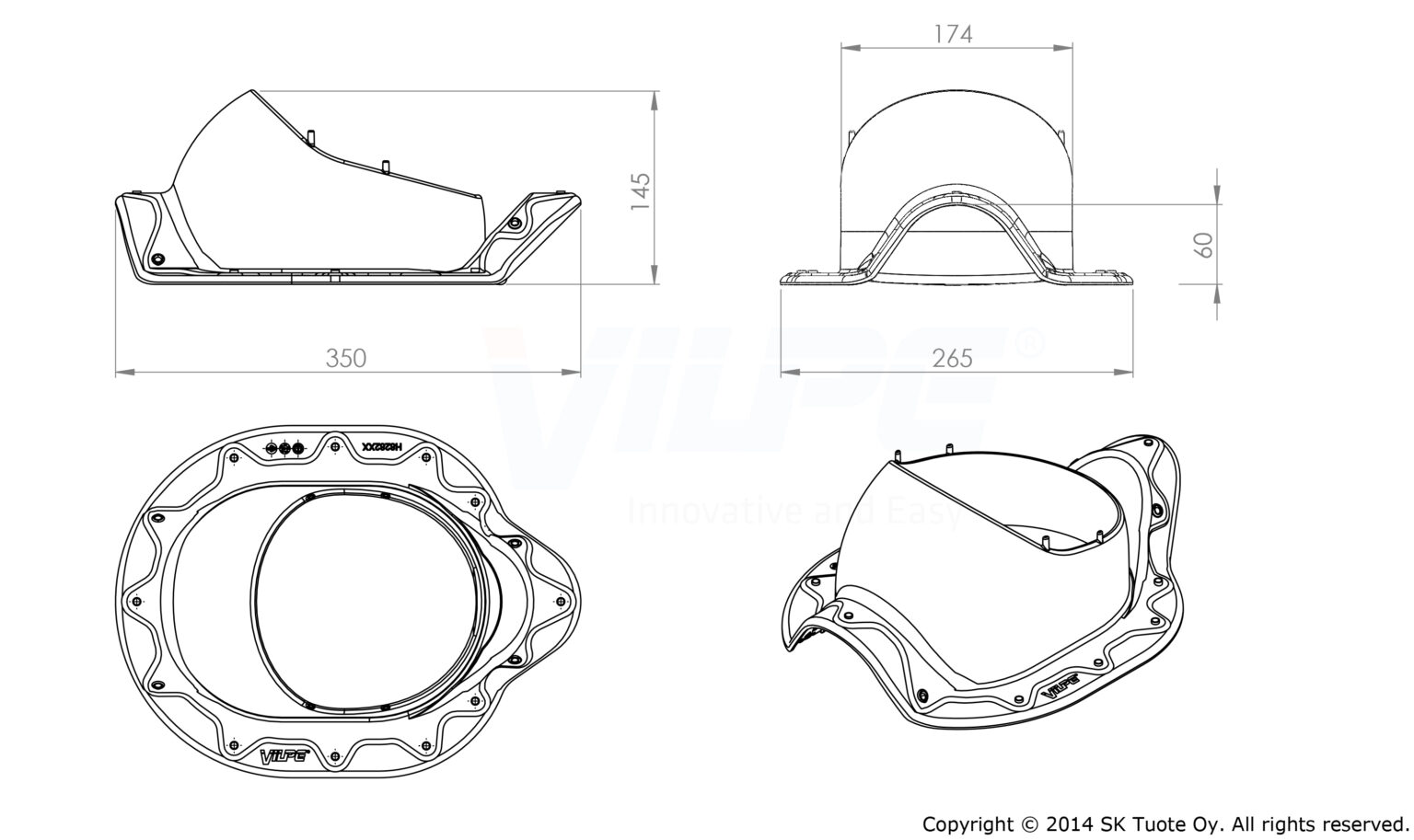 vilpe armor 2k átvezető elem, vörös - Ventilatorok
